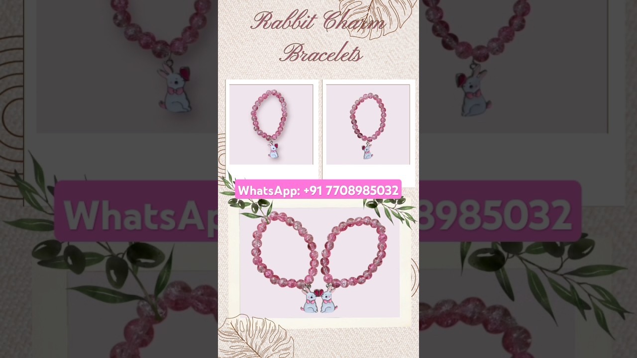 Cute Rabbit charm magnetic beads bracelets 🐇🐇 #shorts