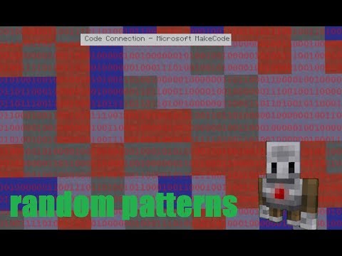 how to code random patterns in Minecraft using code connection!