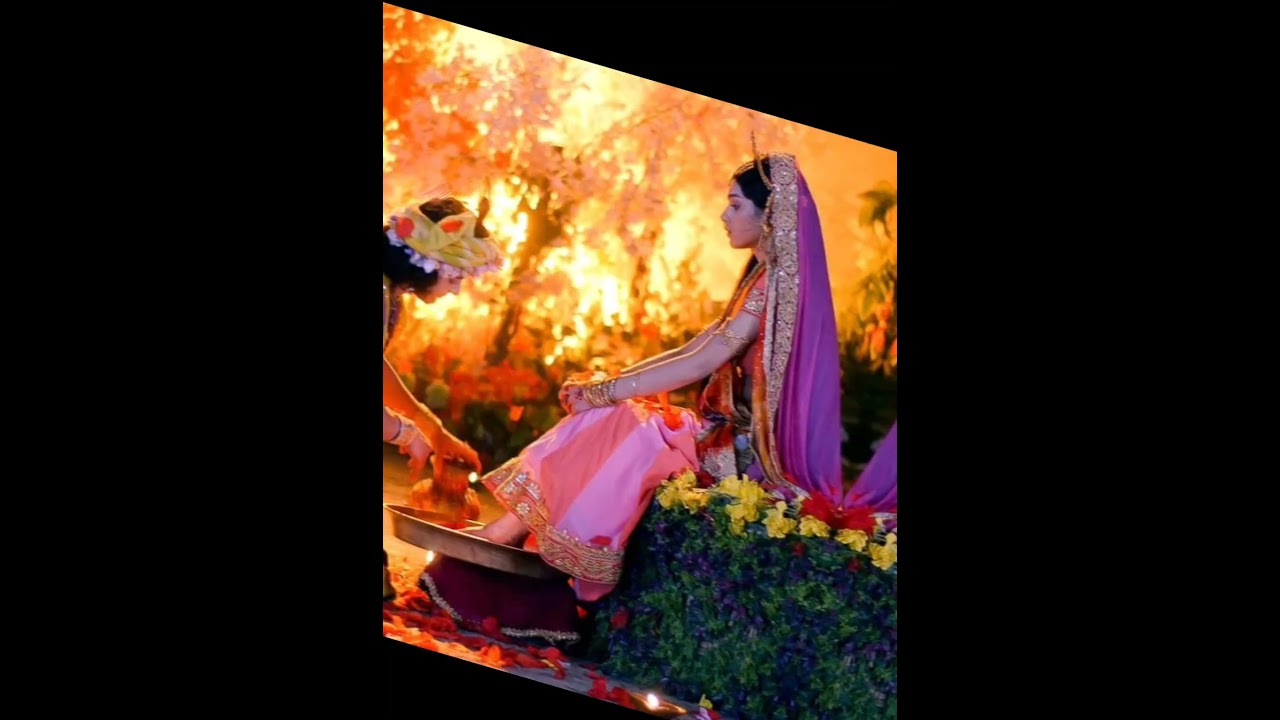 Who told you men should not touch woman's feet #Krishna #Radha #Aesthetic