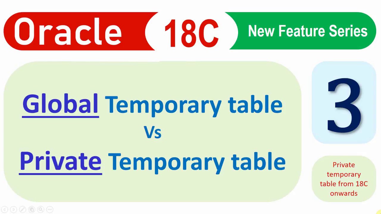 Oracle 18C New Feature Private Temporary Table
