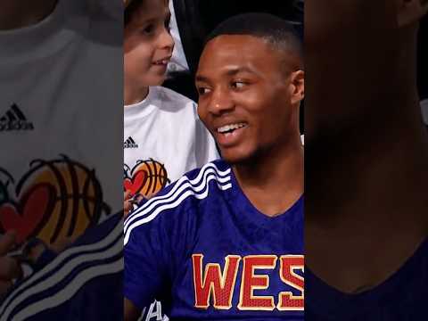 Dame's Reaction to LeBron & Melo at his 1st All Star Game!🤩 #shorts