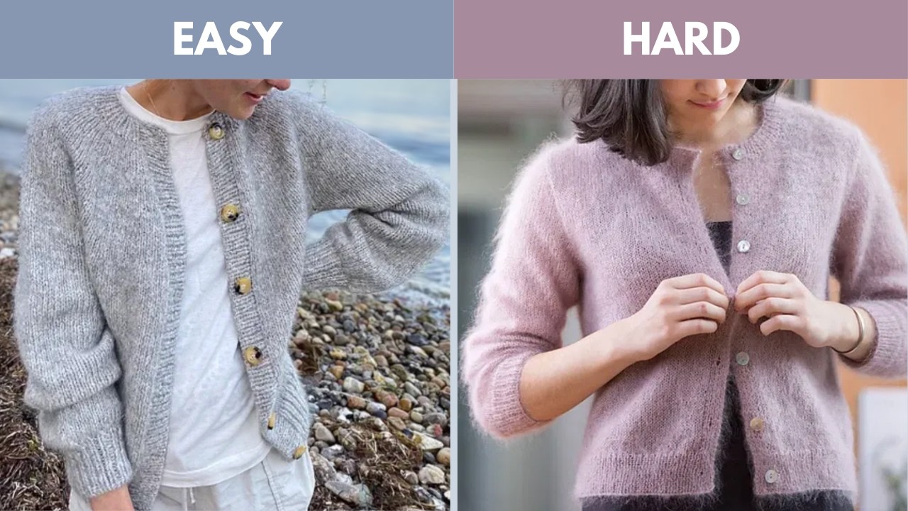 Ranking Cardigan Knitting Patterns from Easiest to Hardest