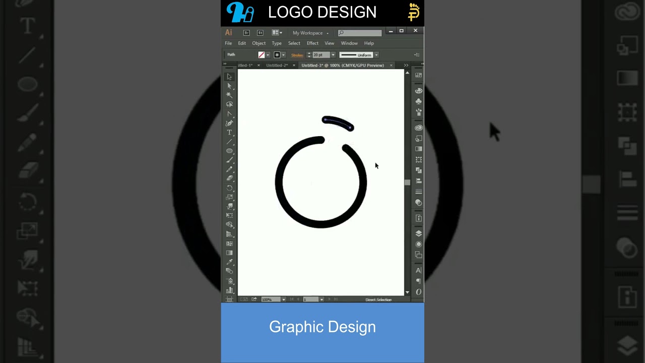 Infographic Circles Design Illustrator Tutorial #shorts