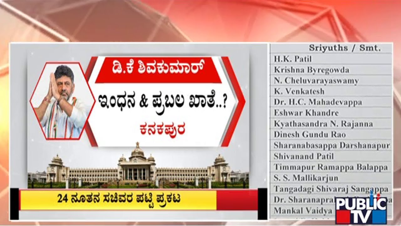 DK Shivakumar May Get Energy Department Portfolio | Karnataka Cabinet Expansion