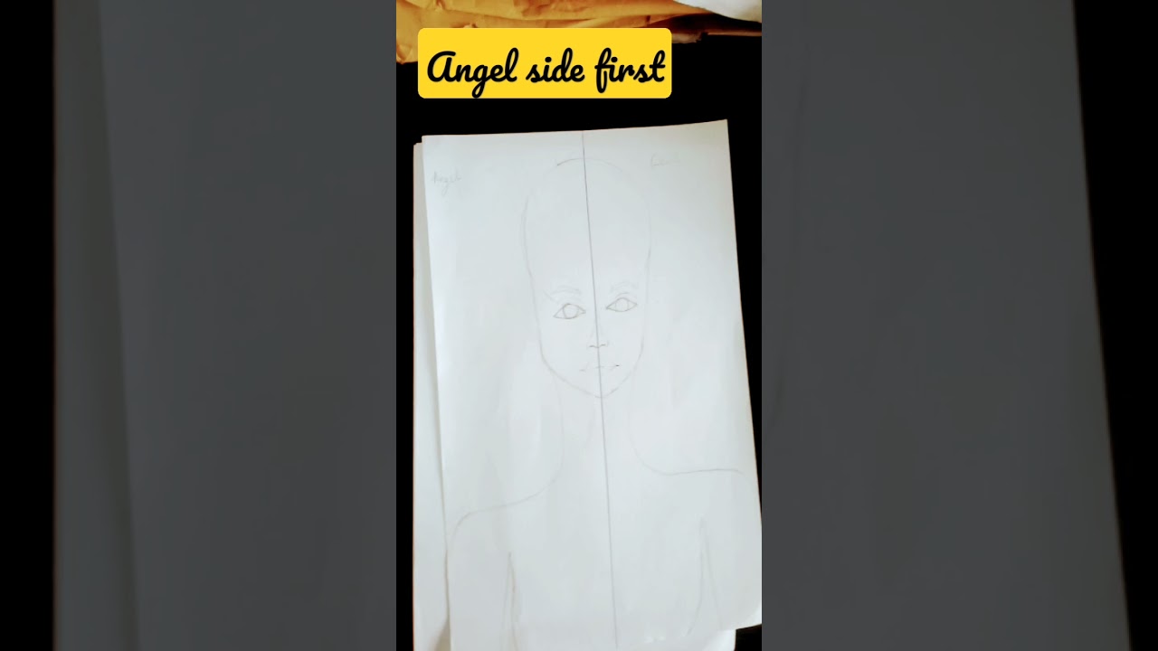 angel and devil drawing ( part one) #star goddess💖✡