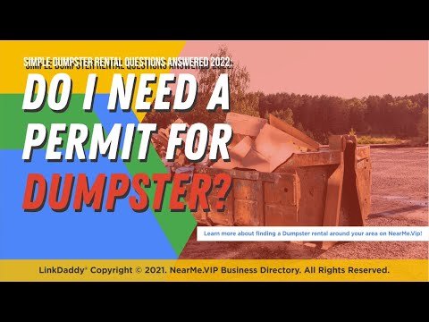 Do I Need A Permit For Dumpster?