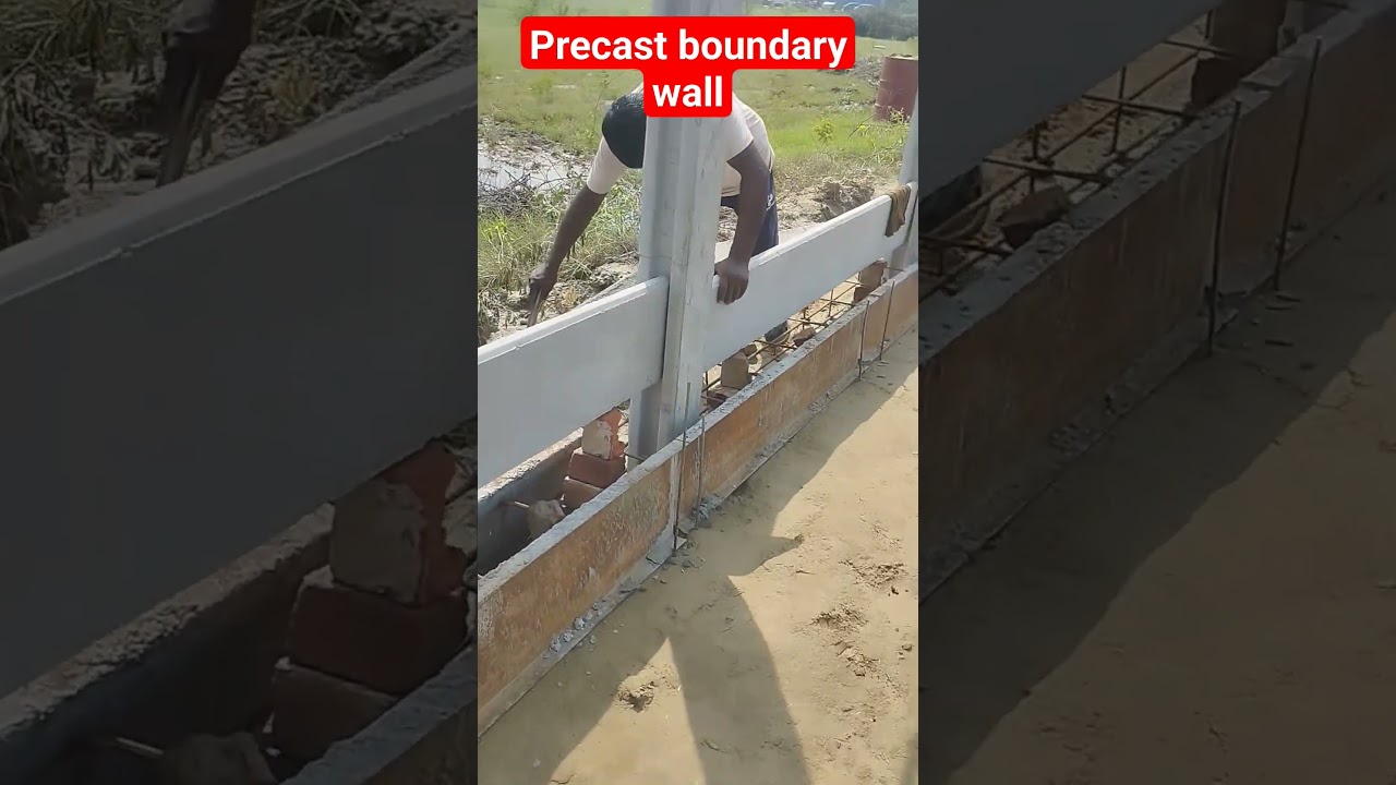 precast boundary wall with tie beam at base