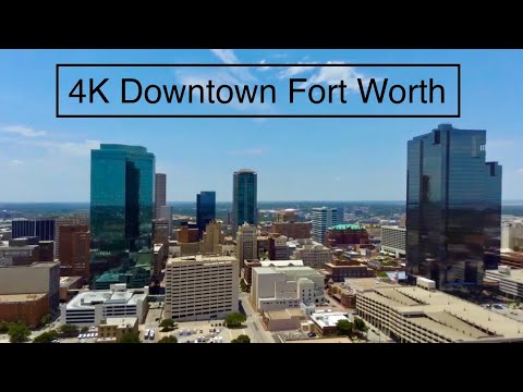 North Texas drone photography- Aerial video - Downtown Fort Worth Tx -4k