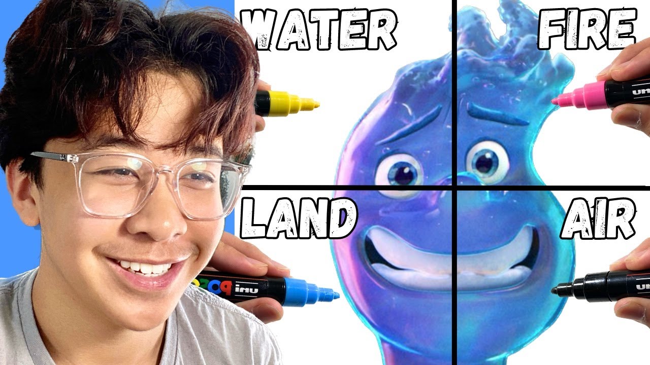 Drawing WADE In 4 Different Art Styles (Elemental)