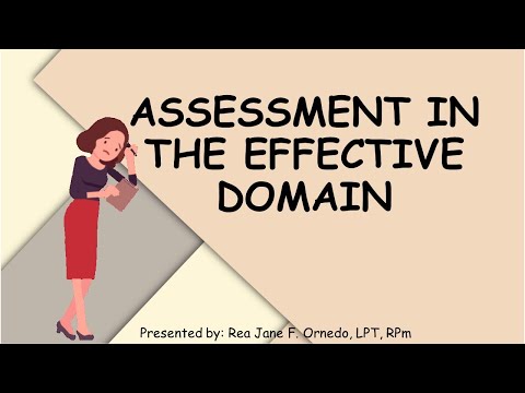 LESSON 8-ASSESSMENT IN AFFECTIVE DOMAIN