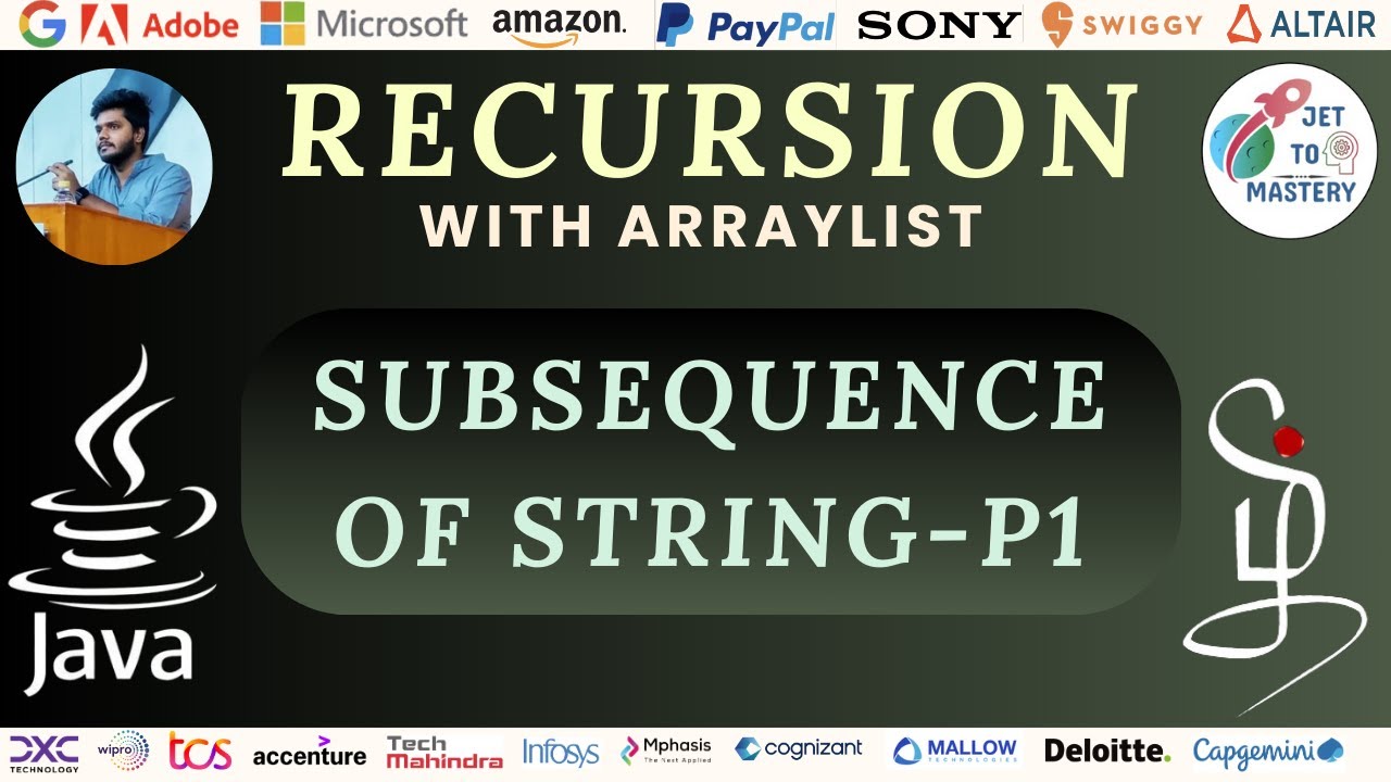 Subsequence Of String Using Recursion - Version 1 || DSA || JAVA || TAMIL