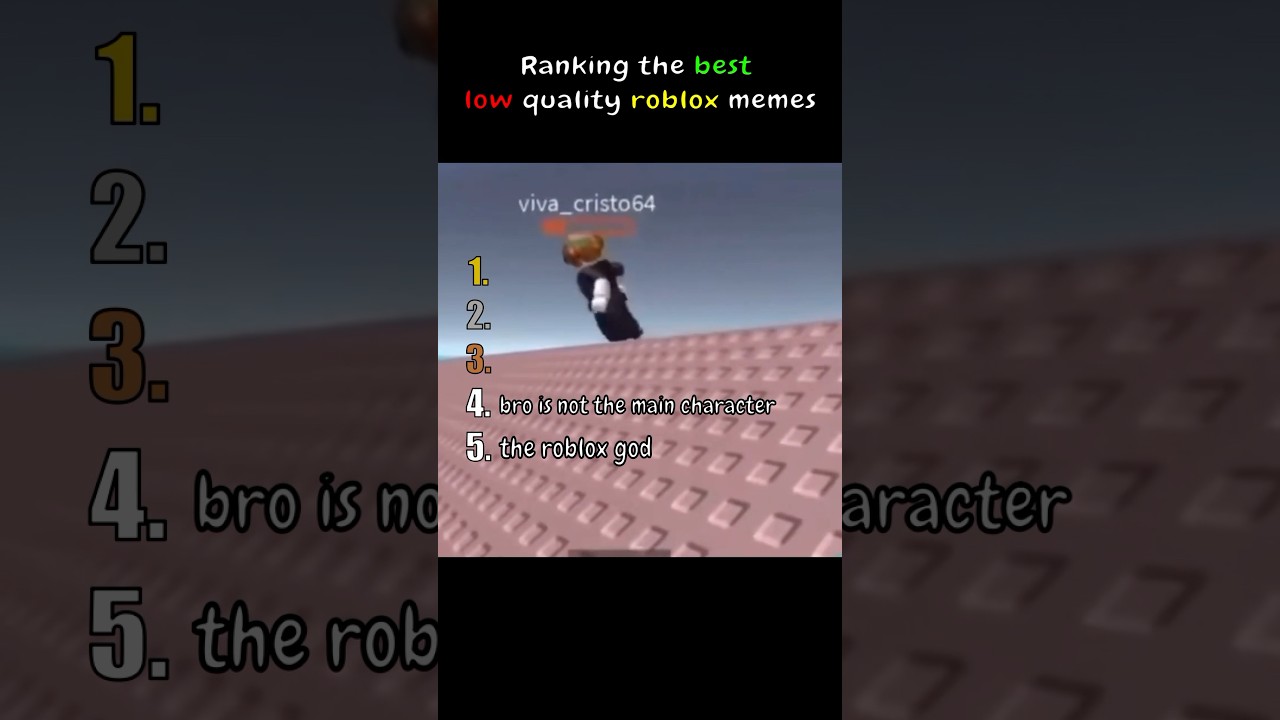 Ranking the best low quality Roblox memes #roblox
