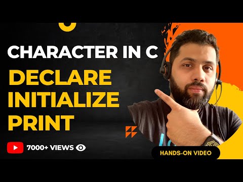 How to declare char, initialize and display char variable in C (Hands-on) | Declare Character in C