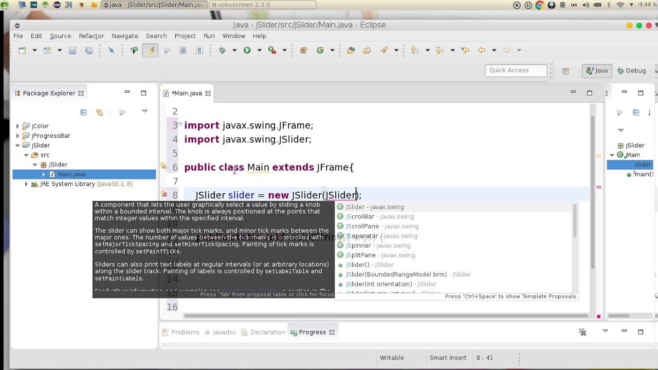 25  JAVA Swing GUI   JSlider