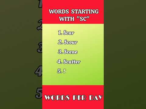 Words starting with "SC" #englishlearners #englishlearning #youtubeshorts