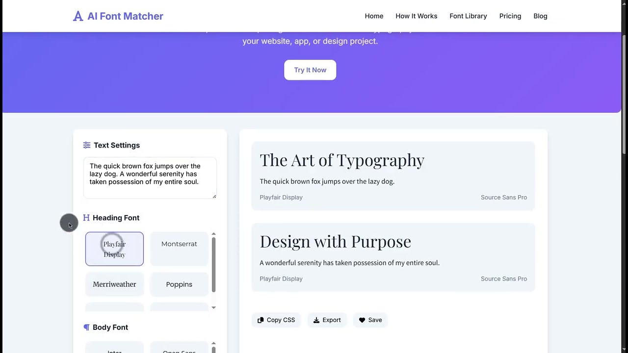 AI Font Matcher Using HTML, CSS and JavaScript with Source Code