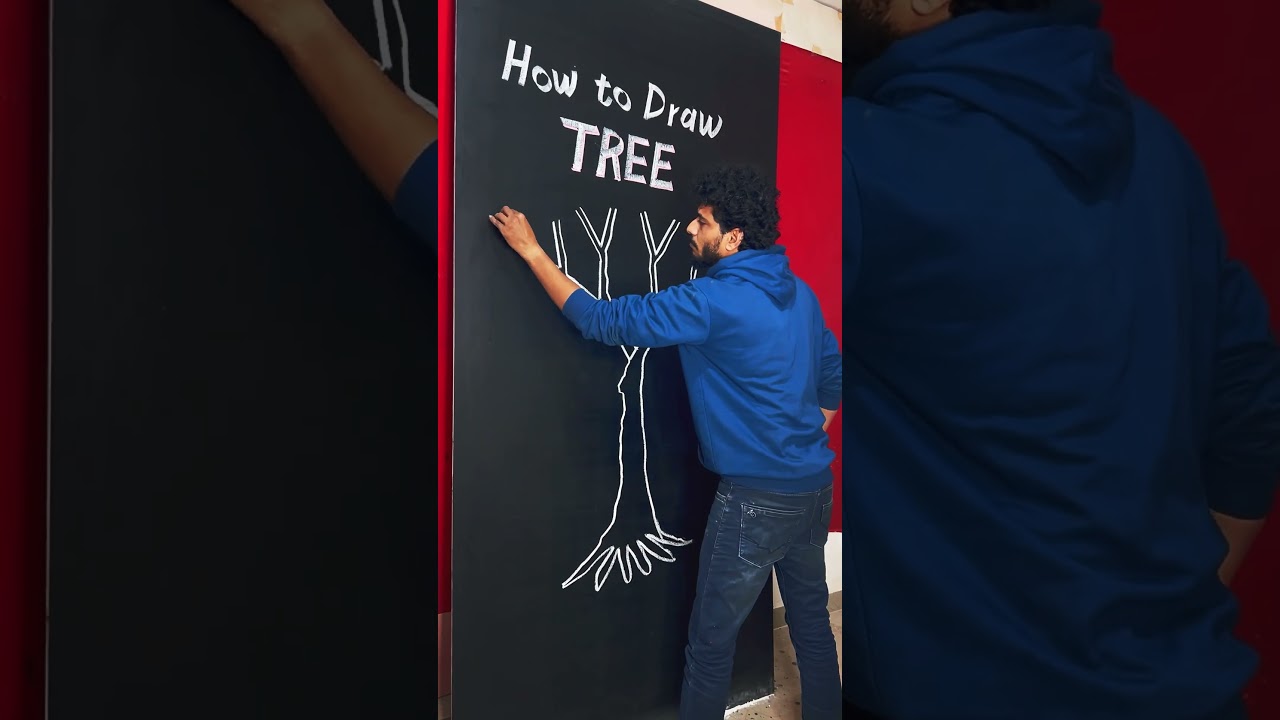 Tree Drawing 🌴 #tree #drawing #art