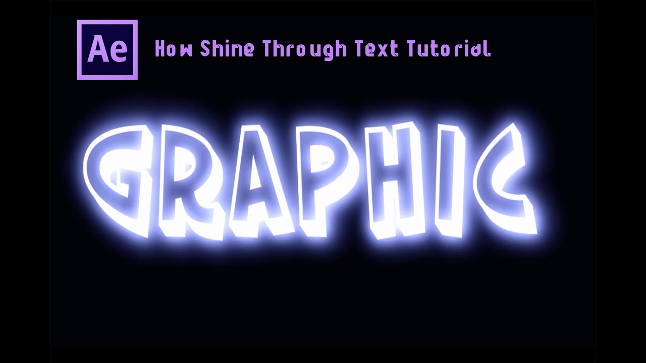 How Shine through Text Effect Tutorial - After Effects