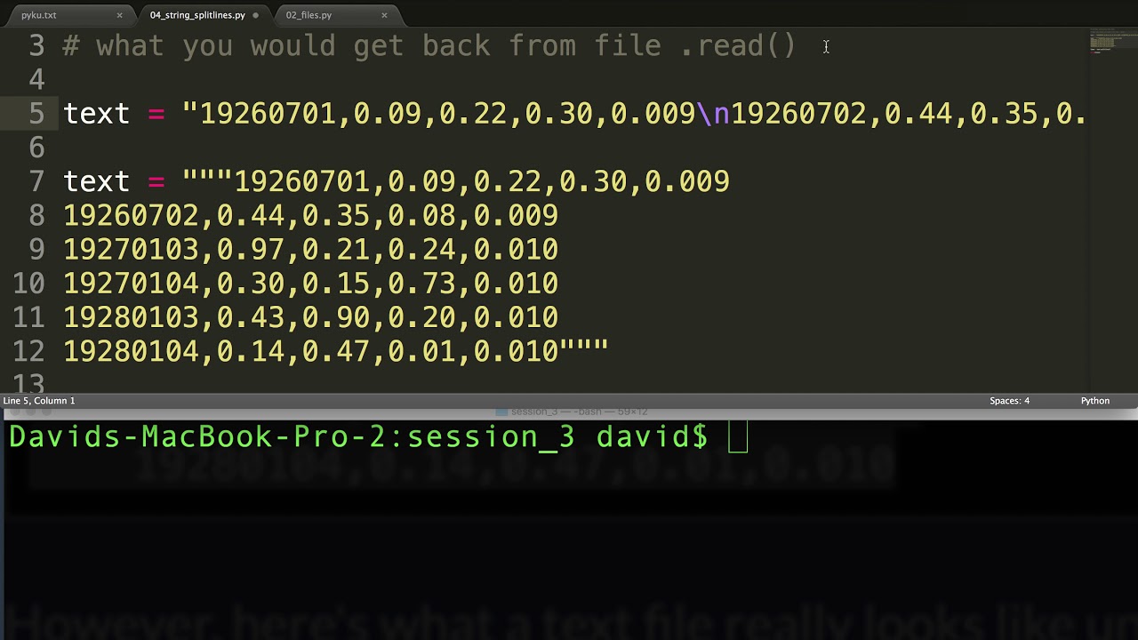 04 string splitlines