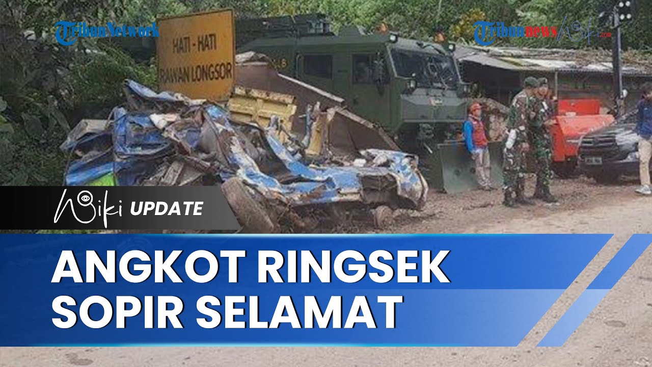 Angkot Biru yang ditemukan Ringsek Ternyata Sopirnya Selamat, Loncat ...