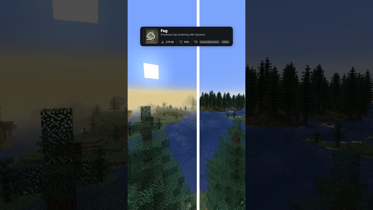 Minecraft Better Fog Mod #shorts