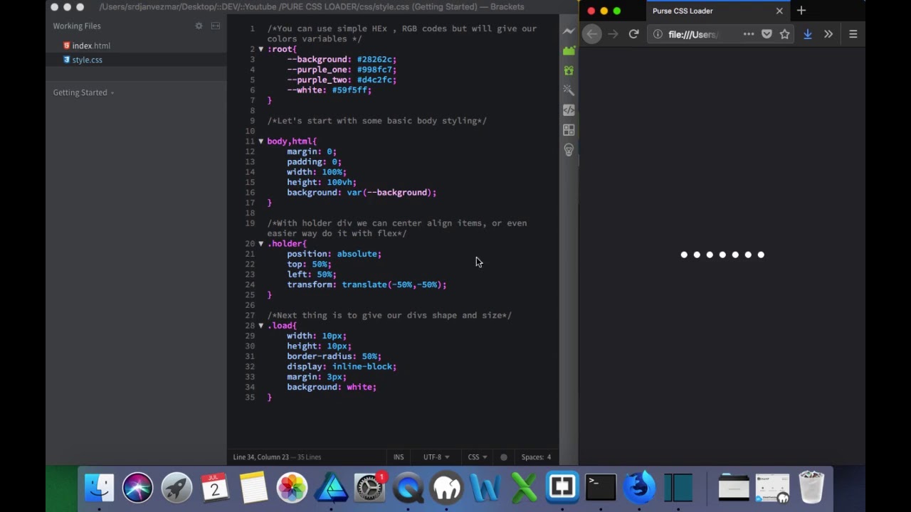 CSS3 Tutorials #1 // SIMPLE LOADER // PURE CSS LOADER TUTORIAL