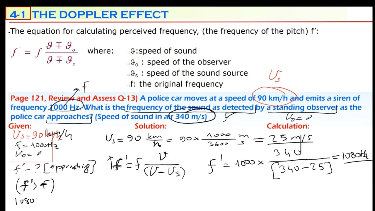 Doppler Effect in Sound, Problems and Solutions