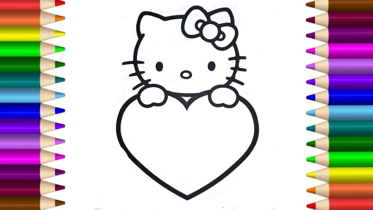 Coloring Hello Kitty | Cute and Easy Tutorial for Kids | Fun Coloring Activity!