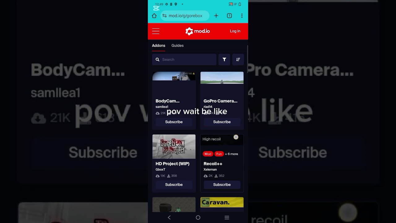 how to get mods on gorebox