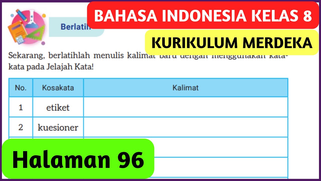 Kunci Jawaban Bahasa Indonesia Kelas 8 Halaman 96 Kurikulum Merdeka