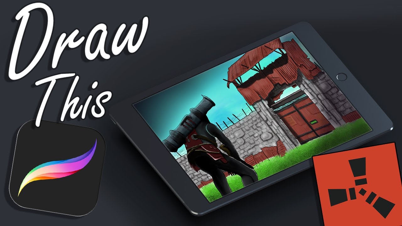 Rust Thumbnail Speed Art Drawing Using iPad Procreate 2022 Time-lapse