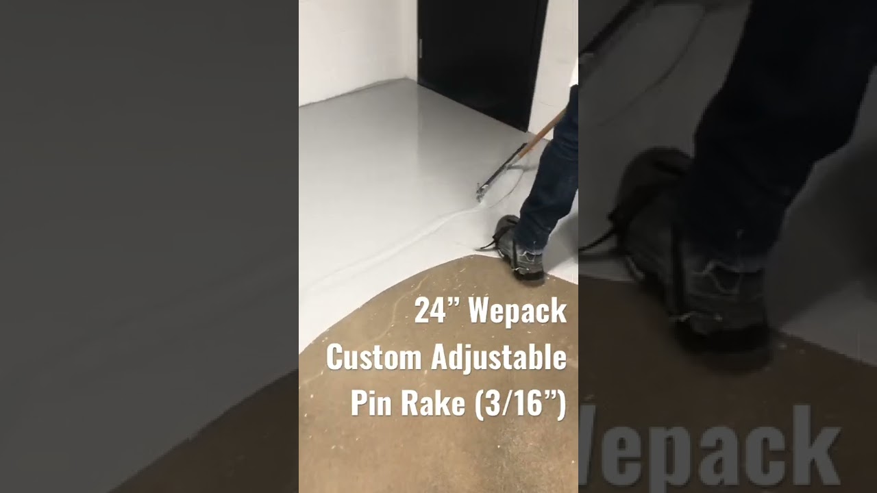 24” Height adjustable pin rake for self levelling systems