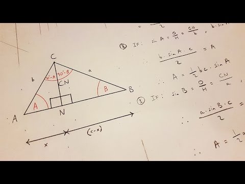 Formula For The Area Of Triangles Is 1/2absinC - Proof