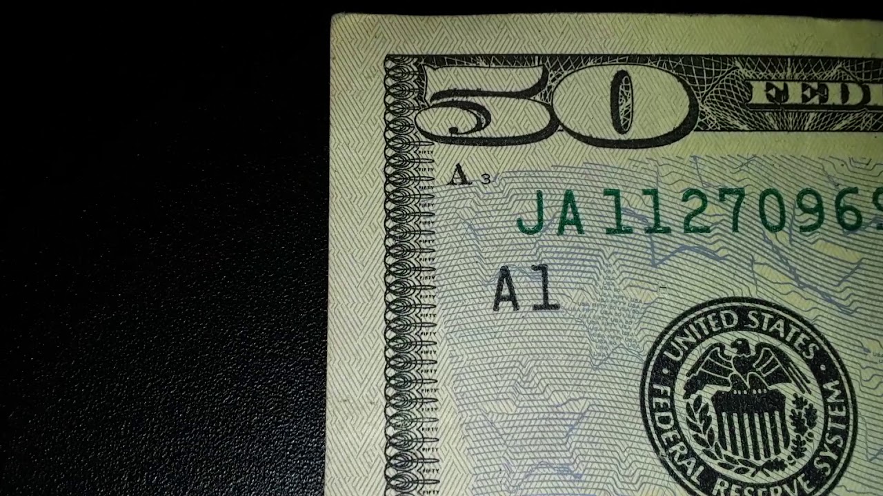 50 dollar bill micro prints