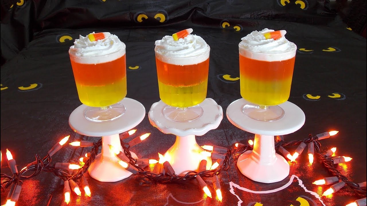 Candy Corn Jello Cups Recipe - Halloween Treats