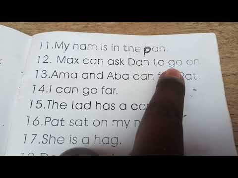 sentences on three letter words with 'A' in them