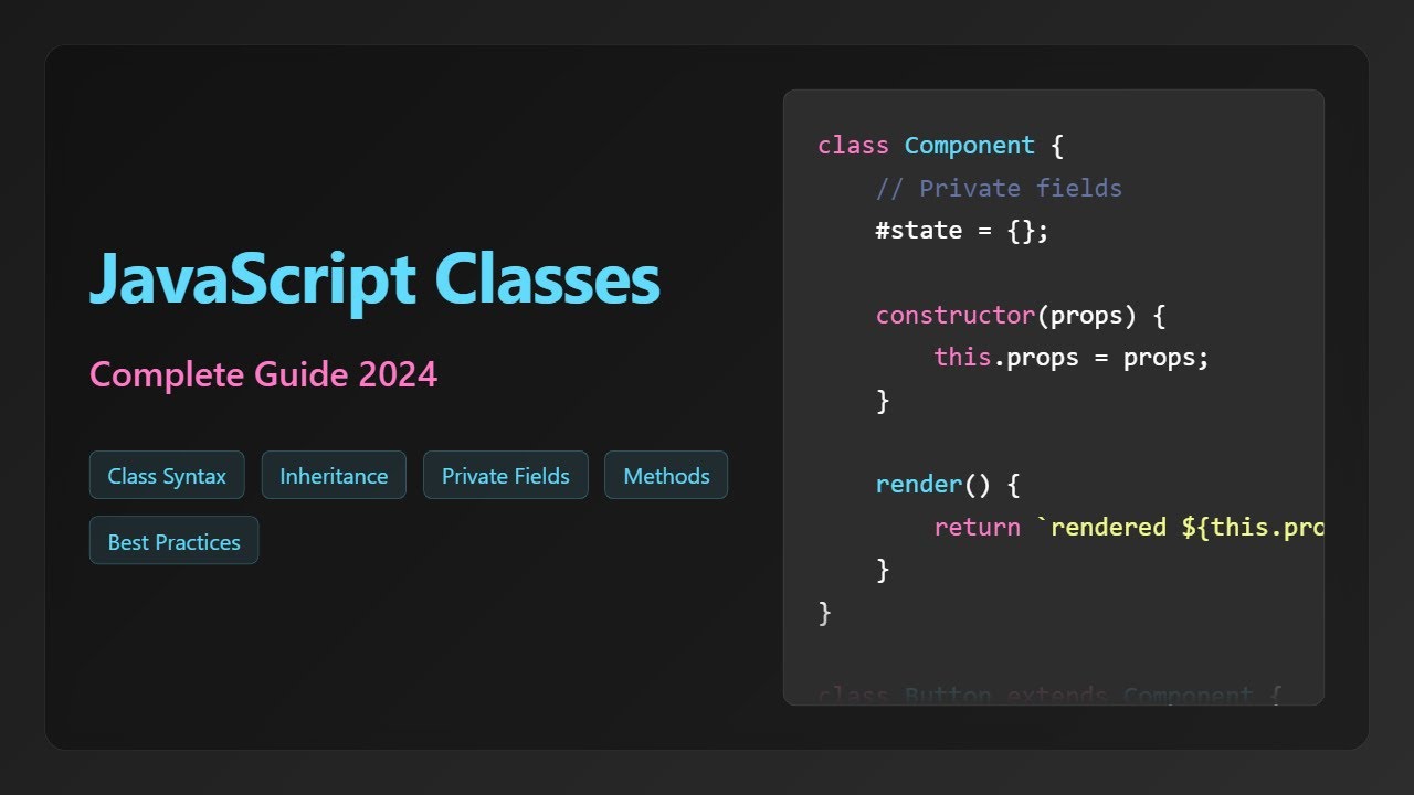 JavaScript Classes Explained: A Beginner's Guide with Examples