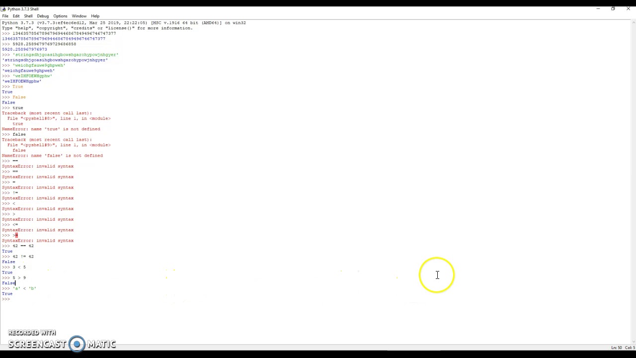 Python tutorial 4: Boolean data types