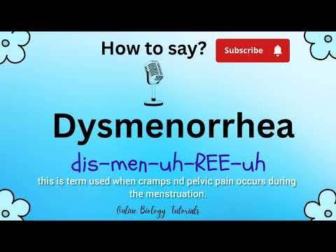Dysmenorrhea I How to pronounce Dysmenorrhea I Wha is Dysmenorrhea I Learning Pronunciation