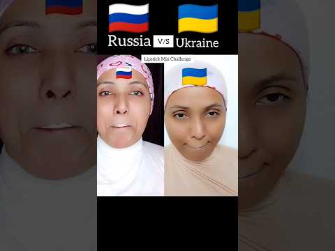 Russia v/s Ukraine Flags Lipstick Mixing π·πΊπΊπ¦ Next country? #shorts #makeup #russia #ukraine #flag