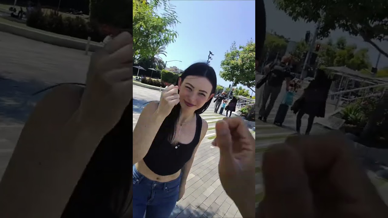 Rock paper scissors challenge with strangers
