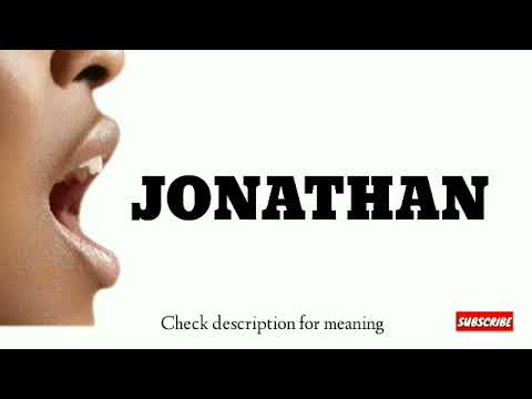 How to pronounce Jonathan