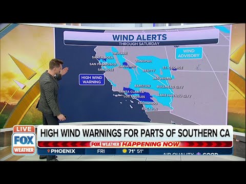 High Wind Warnings For Southern California