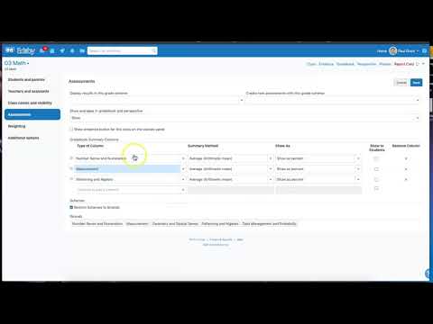 Setting up your Edsby Gradebook to display strands