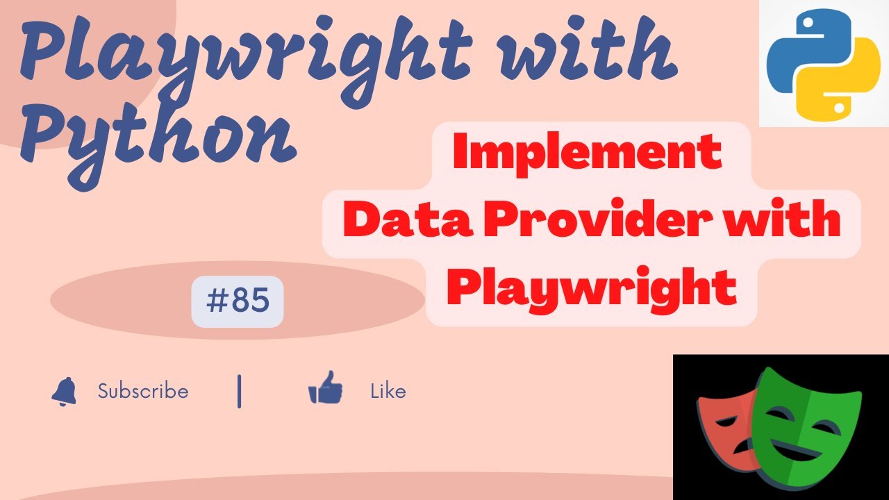#85 Implement Data Provider with Playwright | Parametrize Pytest Test | Playwright with Python