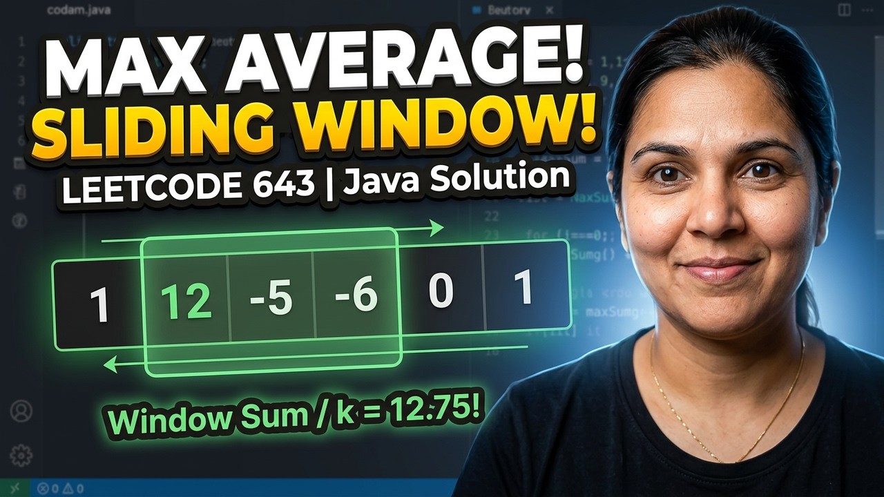 LeetCode 643: Maximum Average Subarray I |  Java Coding interview questions