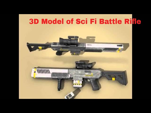 sci fi battle rifle 3D Model - FlatPyramid