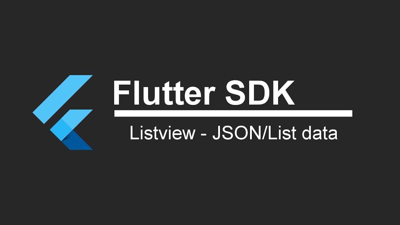Flutter SDK Tutorial - Listview with JSON or List data (App Development)