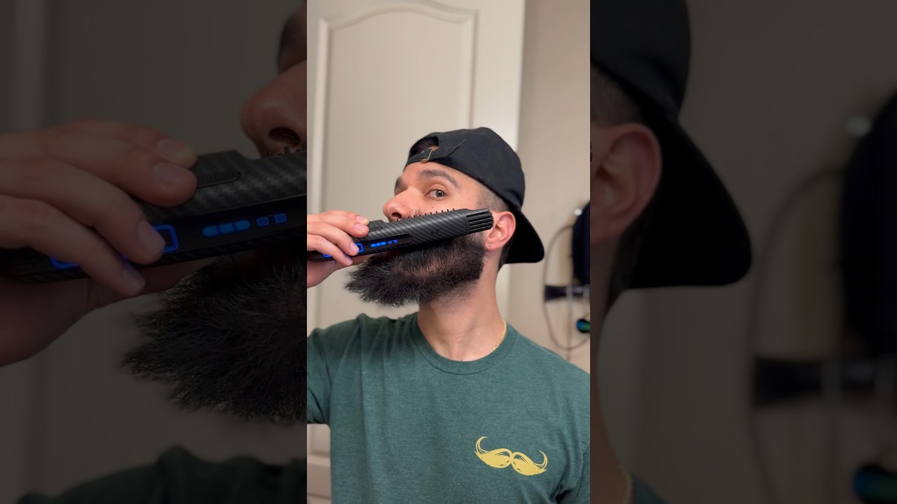 ⁠​⁠@TheBeardStruggle Carbon X Beard Straightener 🧔🏻 link in the commments to save 20% off! ⬇️