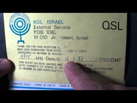 QSL Cards Collection KOL Israel and Radio Sofia bulgaria